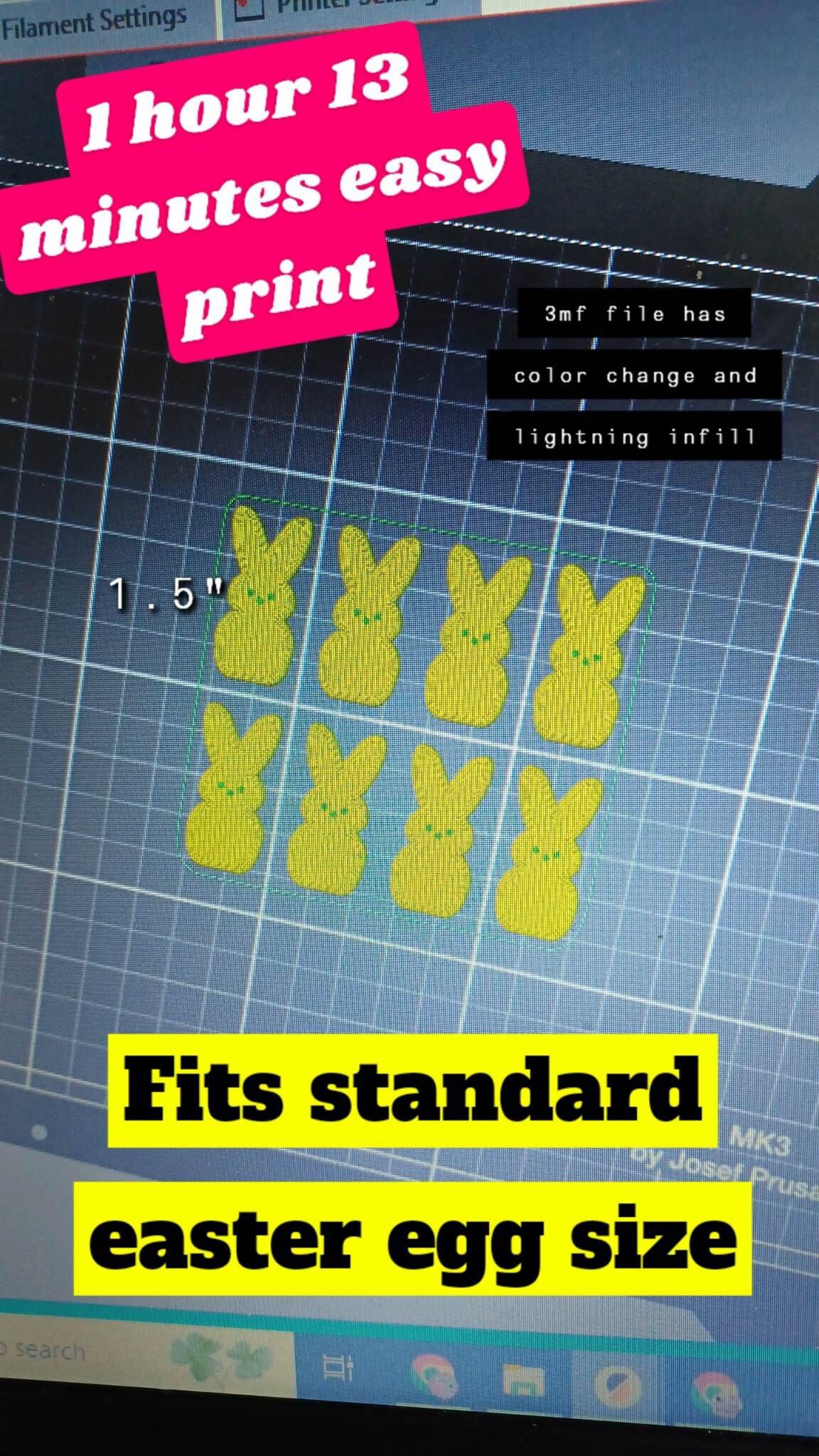 Digital File Stl Peep Bunny Egg Hunt Easter Game 3d Print - Etsy