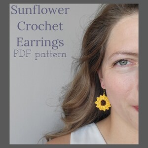 Sunflower Crochet Earrings Pattern - Etsy