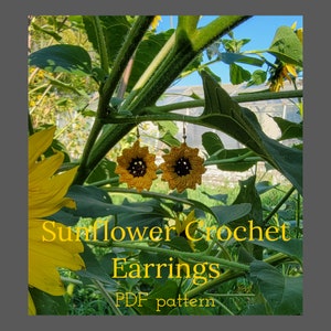Sunflower Crochet Earrings Pattern - Etsy