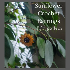 Sunflower Crochet Earrings Pattern - Etsy