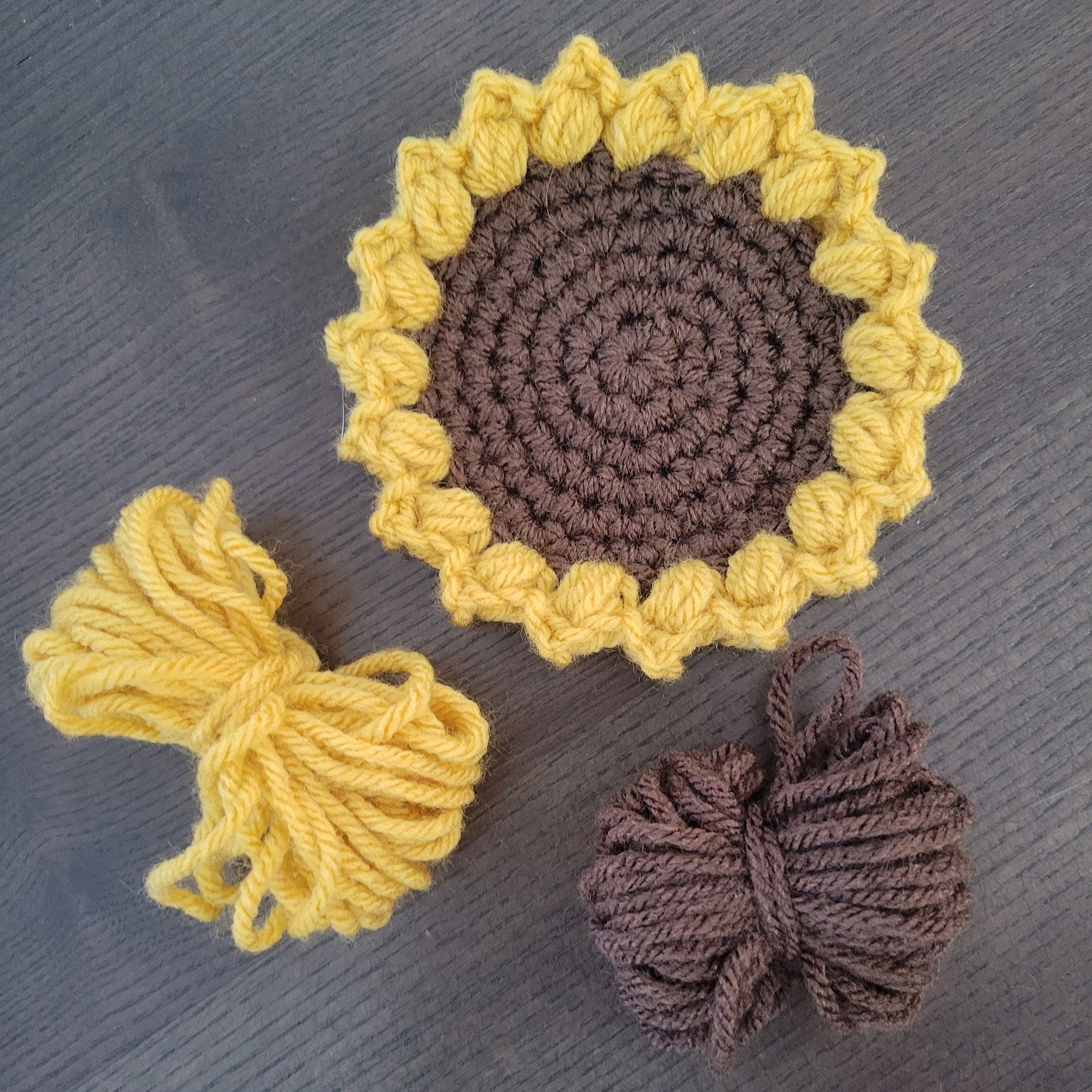 Sunflower Coaster Crochet Pattern - Etsy