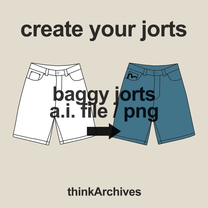 Jorts Mockup - Etsy