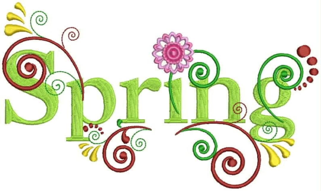 SPRING Machine Embroidery Design Pattern 5x7 Hoop Digital Download - Etsy