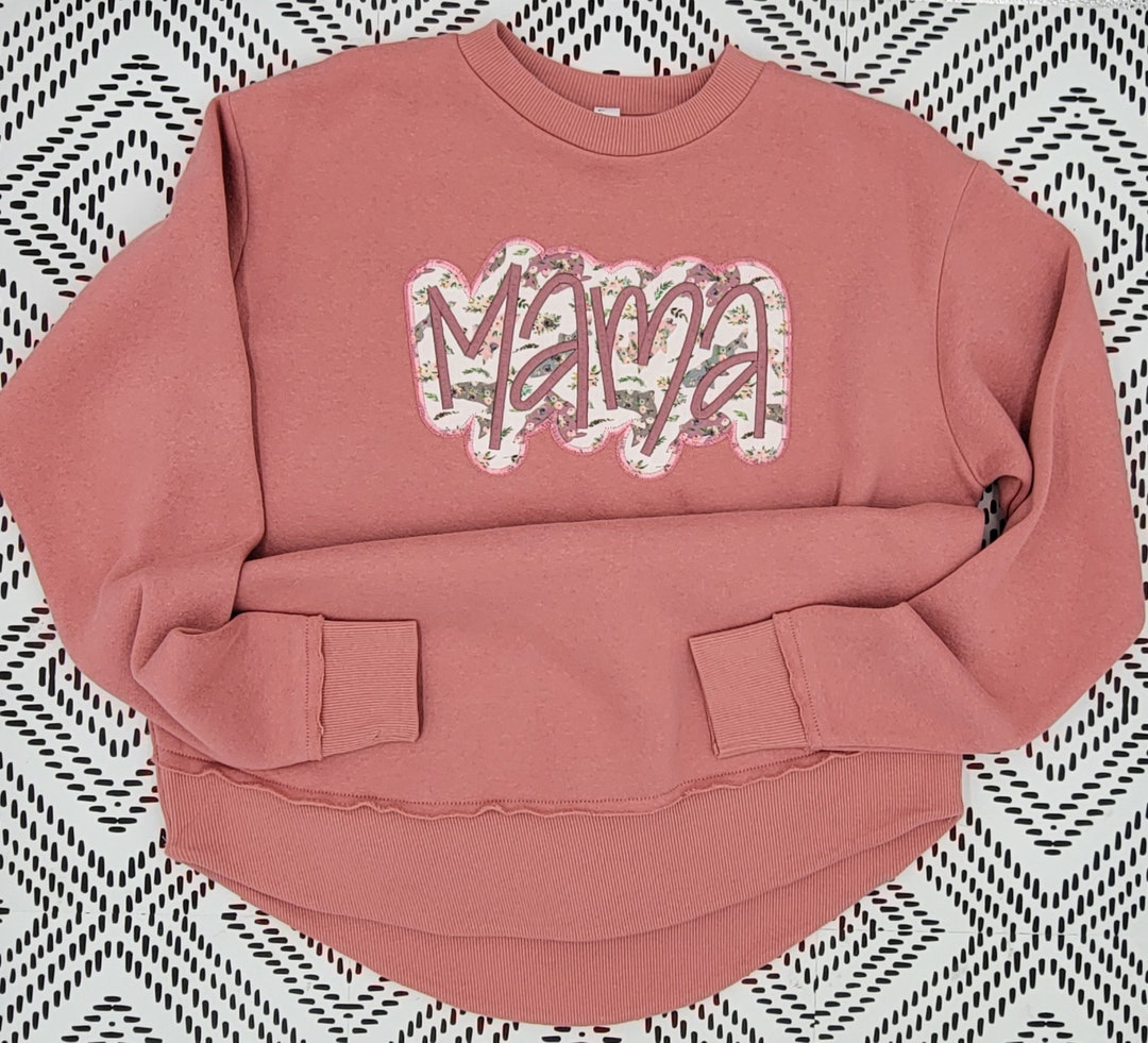 Mama Sweatshirt Mom Shirt Embroidery Applique Size X Large For Her