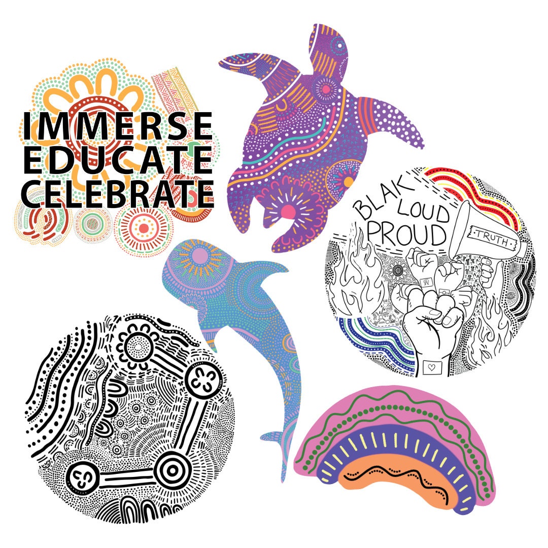 Aboriginal Design Deadly as Vinyl Sticker Packs (6 X Stickers) - Etsy ...