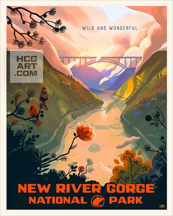New River Gorge by Glen Brogan - Etsy