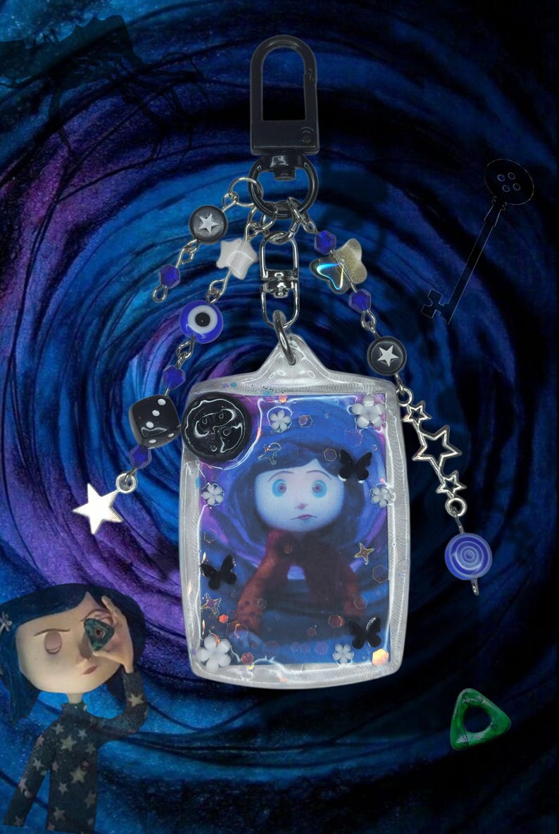 Coraline Keychain Tim Burton Merch - Etsy