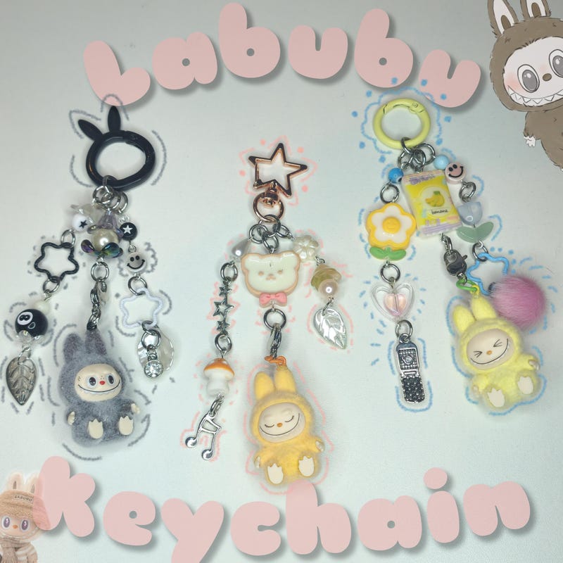 Labubu Keychain - Etsy