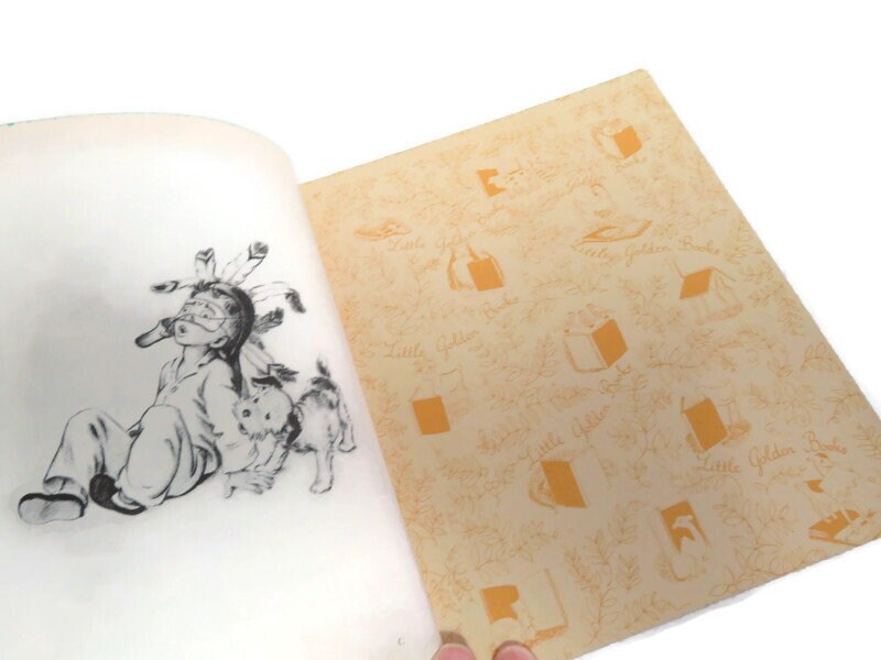 Vintage A Little Golden Book 1948 up in the Attic Book 53A Story ABC by ...