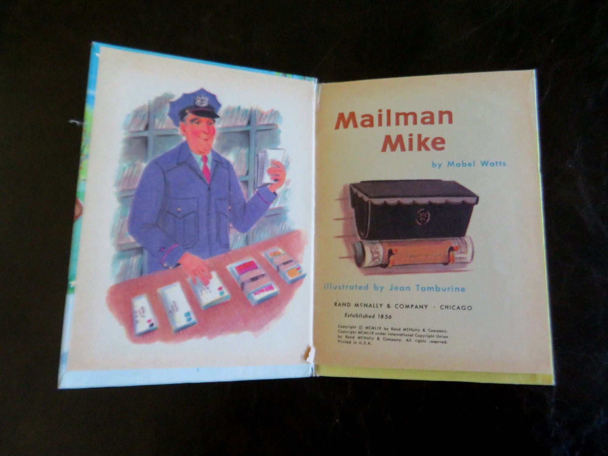 Vintage 'mailman Mike' Book | 1959 Collectible A Rand Mcnally Junior ...