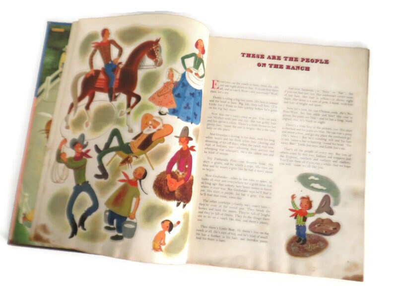 Vintage 'tenggren's Cowboys and Indians' Book by K. and B. Jackson 1948 ...