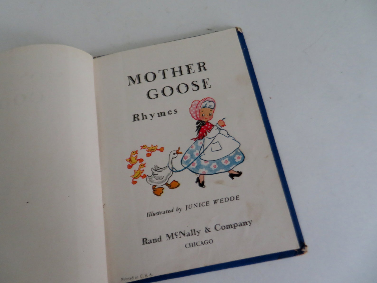 Vintage 1942 'mother Goose Rhymes' Book Rand Mcnally Small-sized ...
