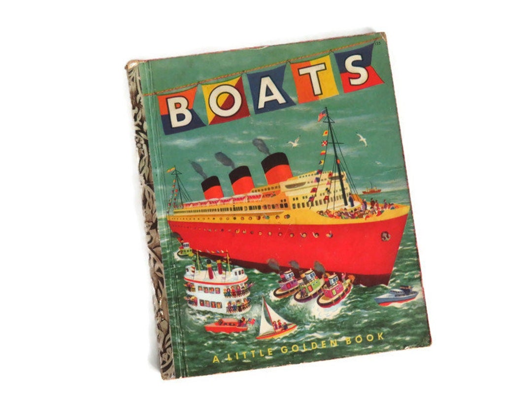 Vintage 'BOATS' A Little Golden Book 1st Edition 1951 Simon and ...