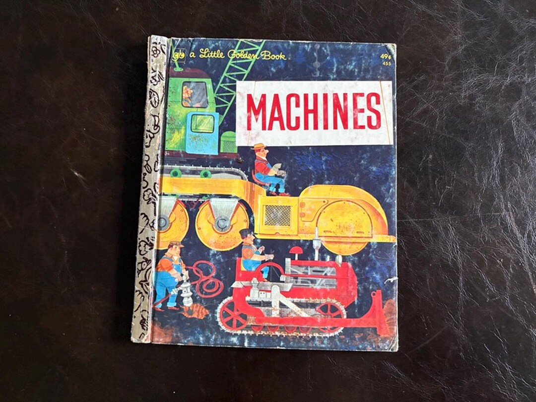Vintage 1974 "machines" Little Golden Book #455, William Dugan - Etsy