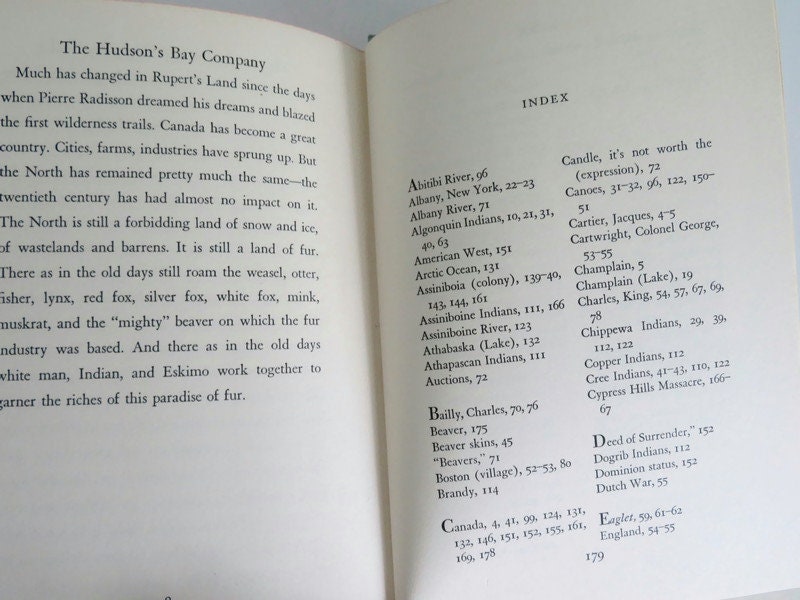 Vintage 1956 'the Hudson's Bay Company' Book by Richard Morenus World ...