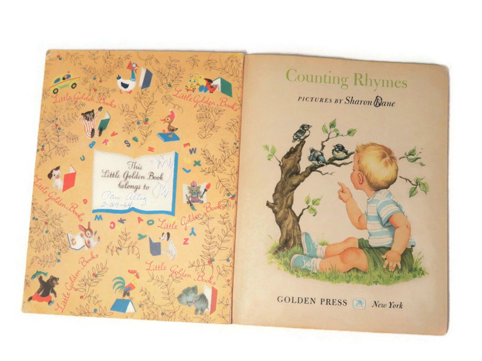 Vintage A Little Golden Book "counting Rhymes" Book #361 Delightful ...