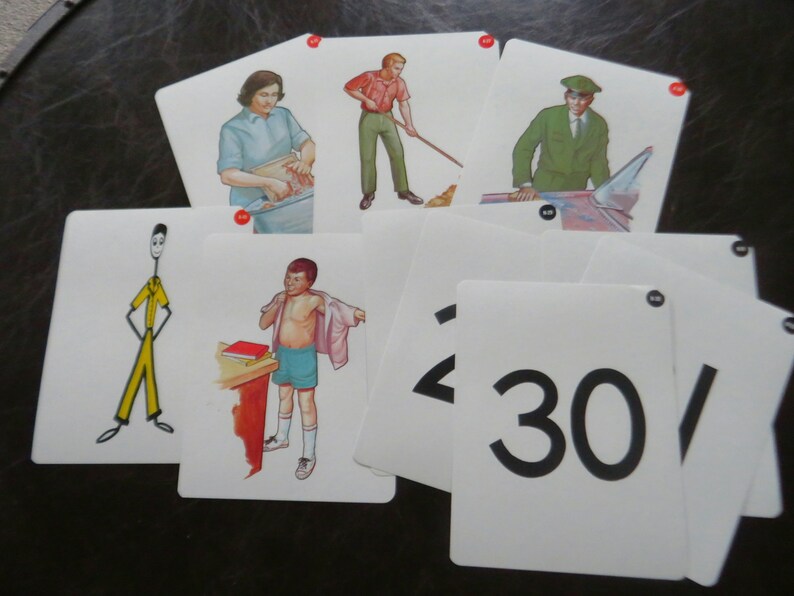 60 Vintage Assorted Peabody Language Development Kit Flash Cards Level ...