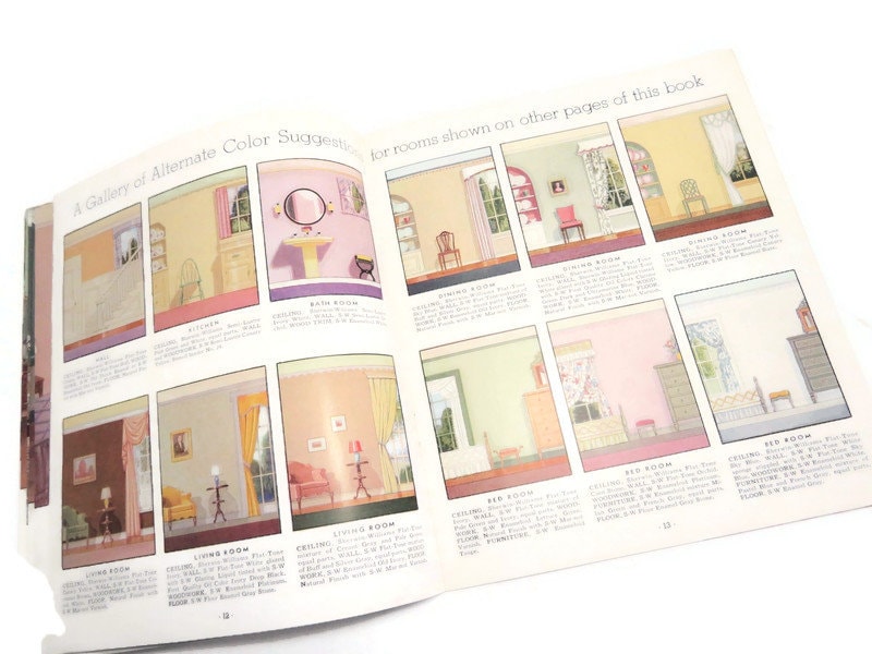 Vintage Sherwin-williams Advertising Book 1935 S-W Co. "the Authentic ...