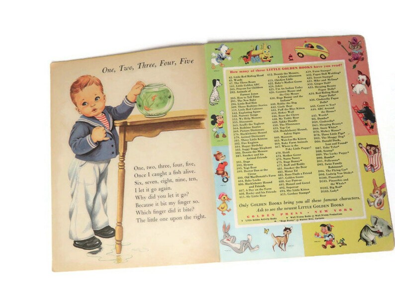 Vintage A Little Golden Book "counting Rhymes" Book #361 Delightful ...