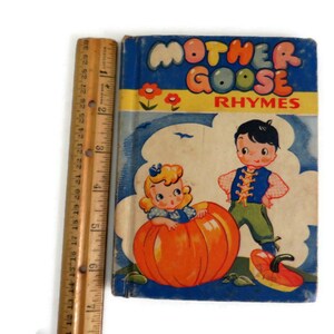 Vintage 1942 'mother Goose Rhymes' Book Rand Mcnally Small-sized ...