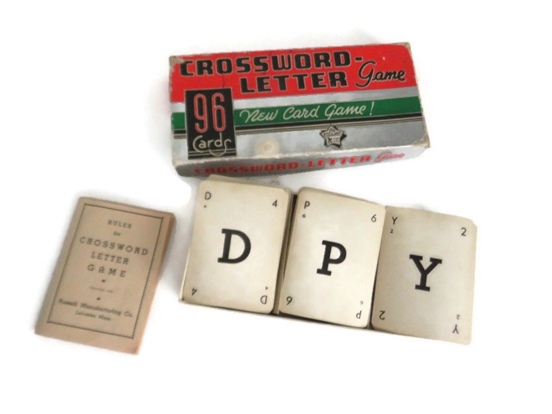 Vintage "crossword-letter" Game No. 238 Russell Made Leicester, Mass ...