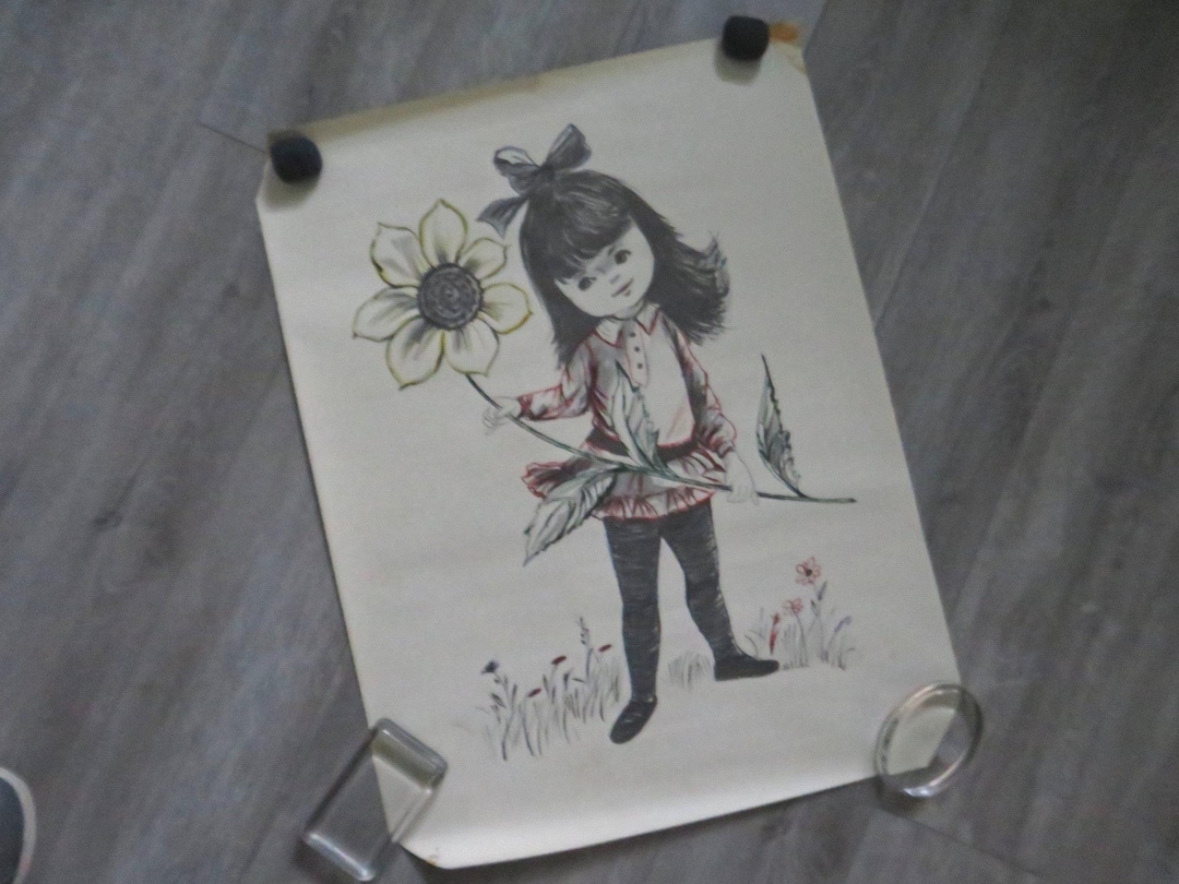 Vintage Retro Girl Poster Print Copyright Fran Mar Artwork Signed Stina ...