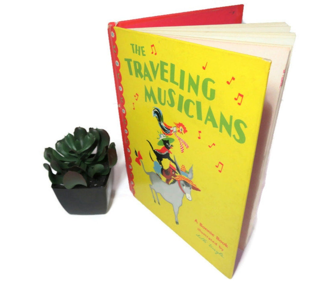 Vintage 1946 Children's Book: the Traveling Musicians, Colorful ...