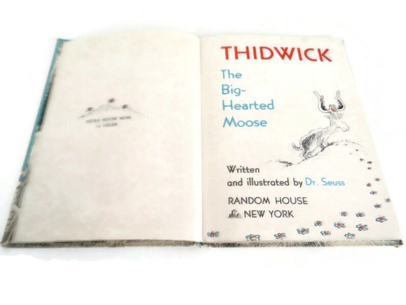 Vintage Dr. Seuss "thidwick the Big-hearted Moose" Book, 1948 - Etsy