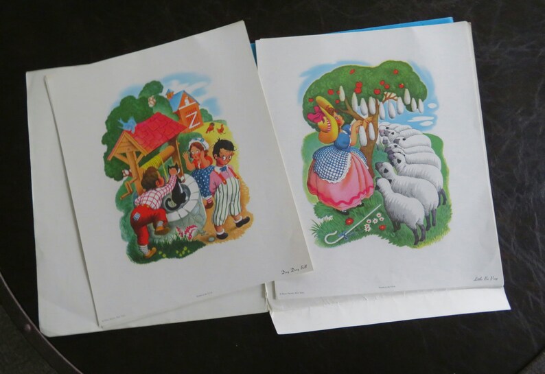 Vintage Nursery Rhyme Posters - Penn Prints Mother Goose Nursery Prints ...