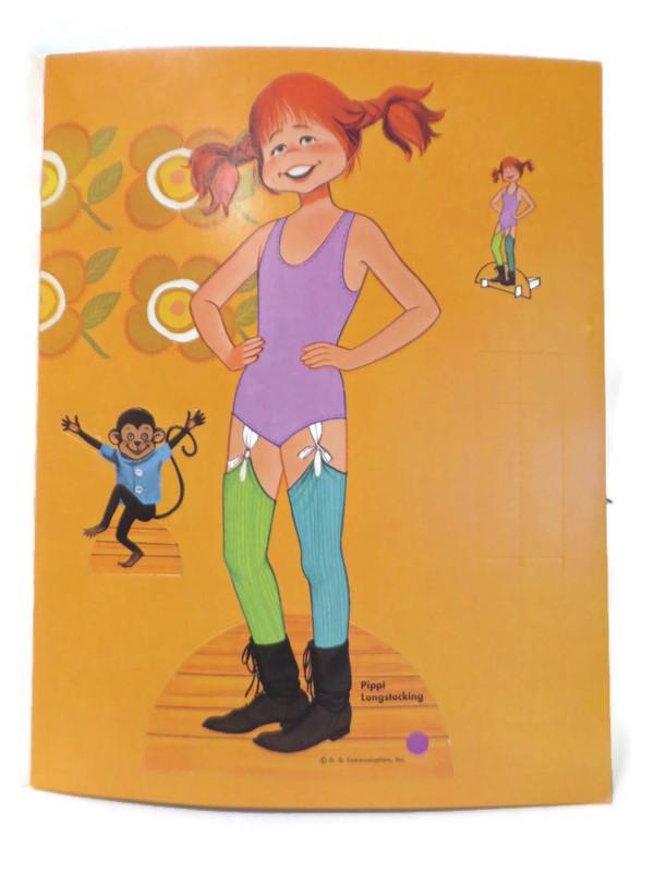Vintage 1974 Pippi Longstocking Paper Dolls With Annika and Tommy A ...