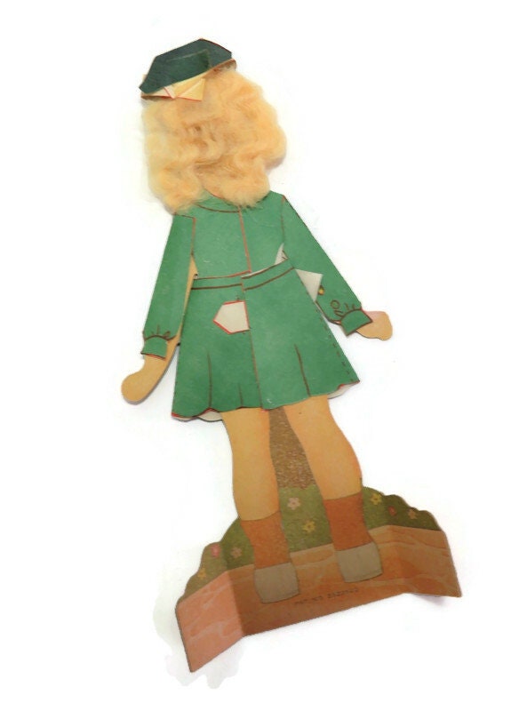 Vintage Girl Scout Paper Dolls W/real Hair 30+ Official Uniforms ...