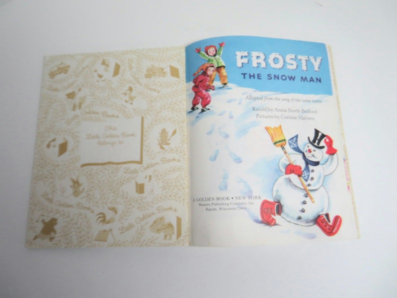 A Little Golden Book frosty the Snow Man Vintage Childrens Book 451-09 ...