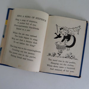 Vintage 1942 'mother Goose Rhymes' Book Rand Mcnally Small-sized ...