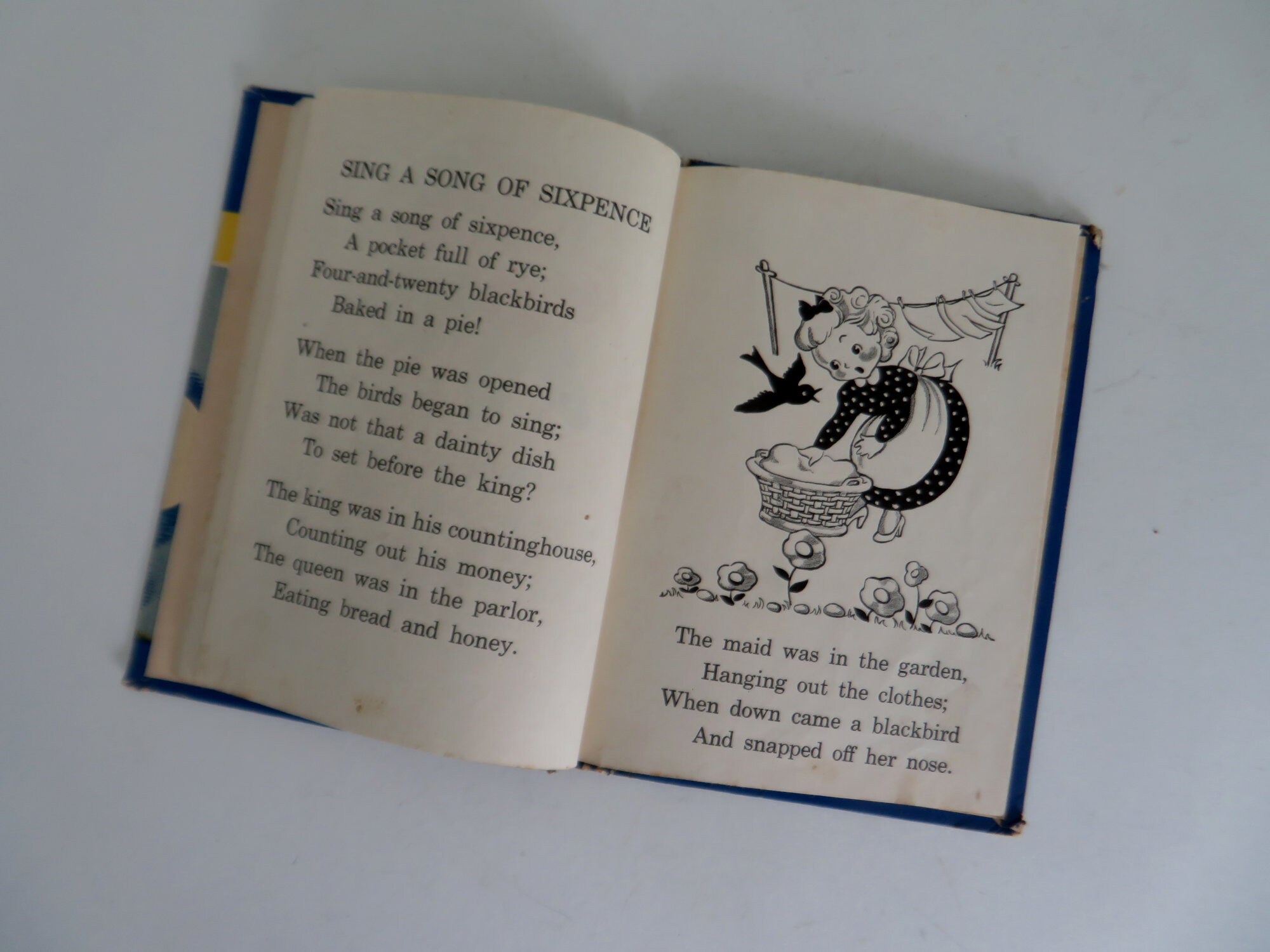Vintage 1942 'mother Goose Rhymes' Book Rand Mcnally Small-sized ...