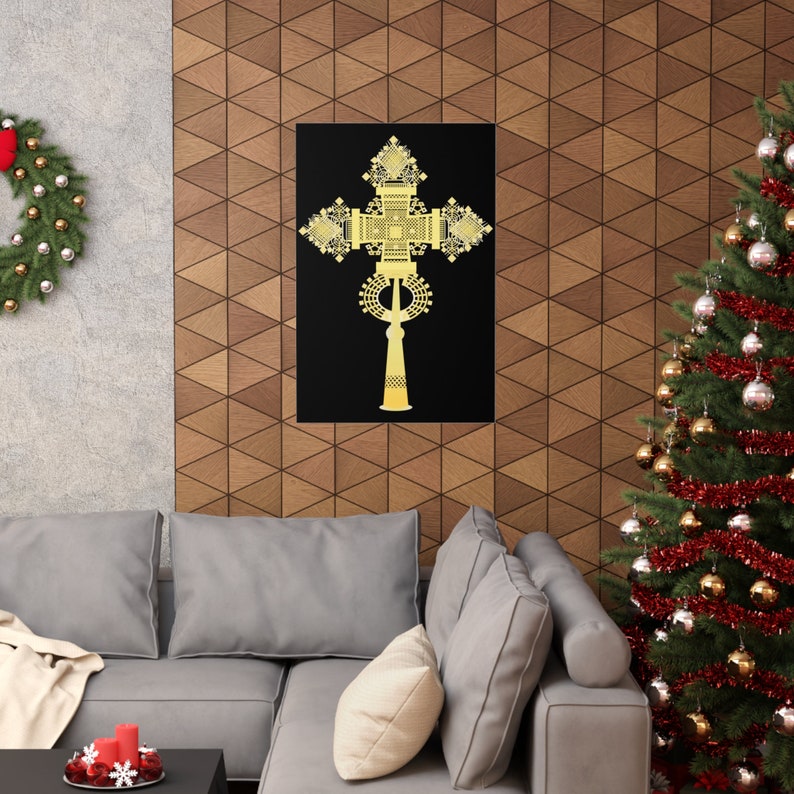 Ethiopian Cross Art Poster Premium Matte Vertical Posters 9" X 11" 12 ...