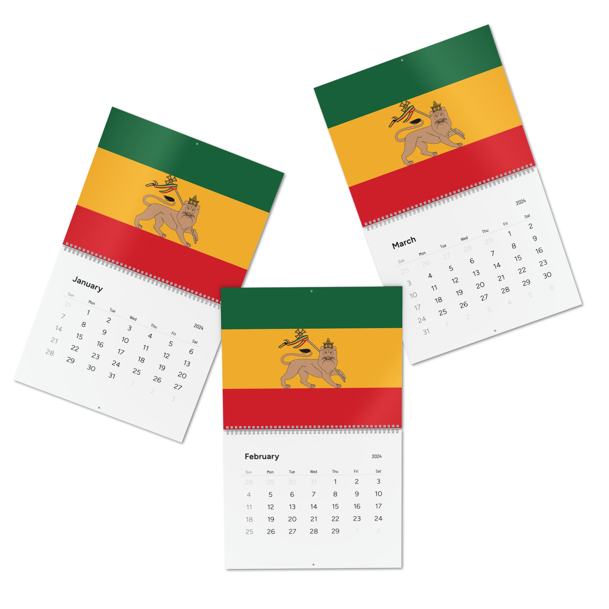 Rasta Standard Wall Calendar 2024, Rastafari Calendar, Reggae Calendar ...