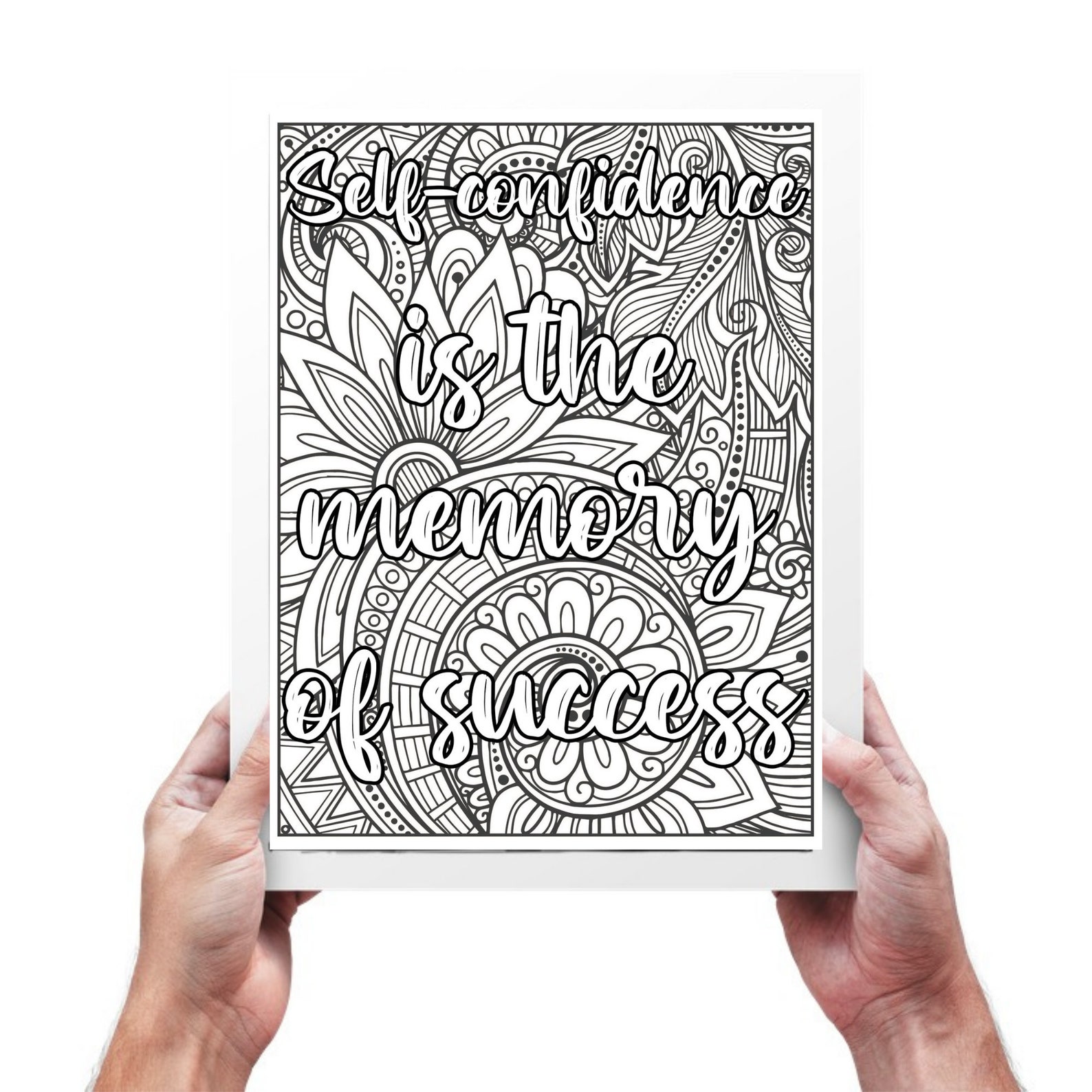 Digital Self Affirmation Coloring Pages Printable Self - Etsy