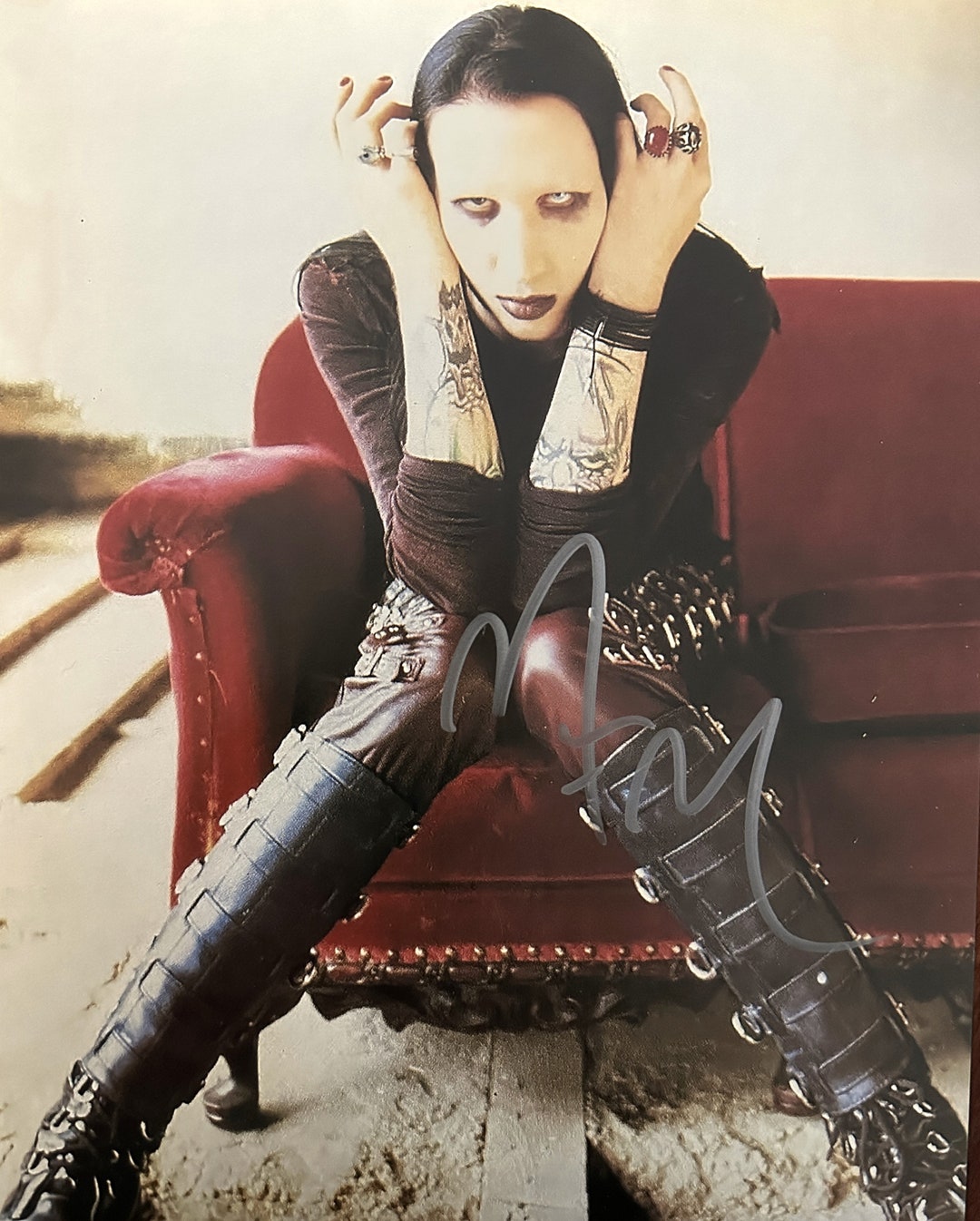 Marilyn Manson Classic Goth Rocker Signed 8x10 Photo Original - Etsy
