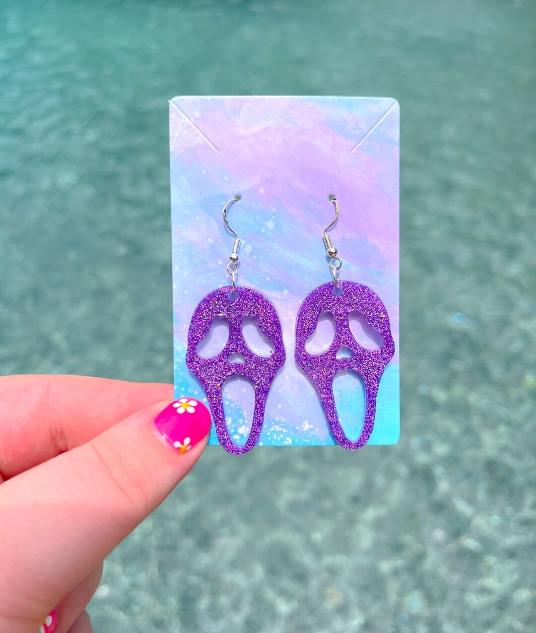 Glitter Ghost Face - Etsy