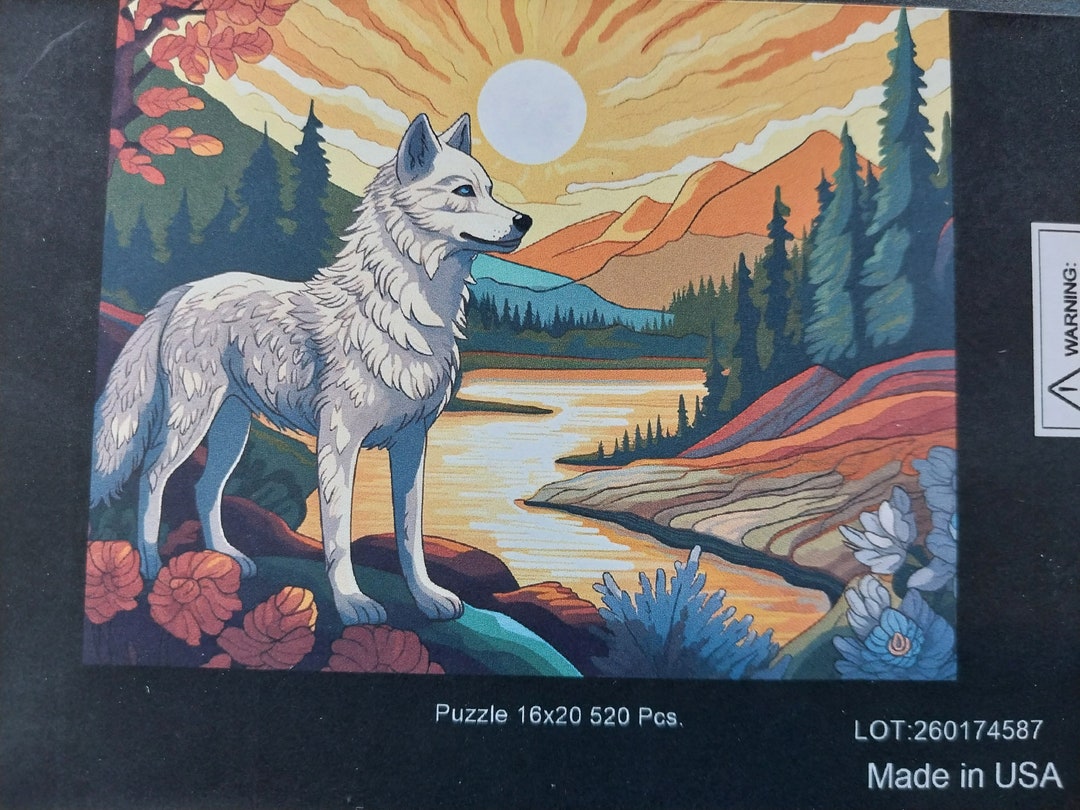 White Husky Puzzle for Children and Adults: Discover the Silver ...