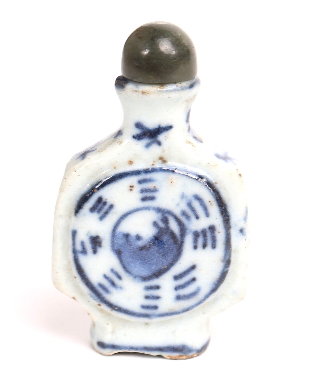 Antique Blue and White Snuff Bottle - Etsy