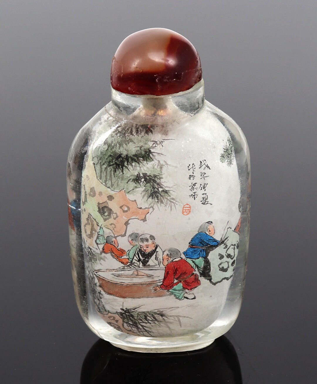 Antique Chinese Reverse Painted Snuff Bottle - Etsy