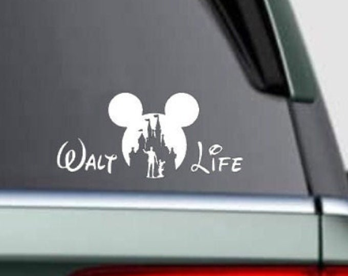 Walt Life Disney Decal. Car Decal. Vinyl Decal. for Anything. Decal for ...