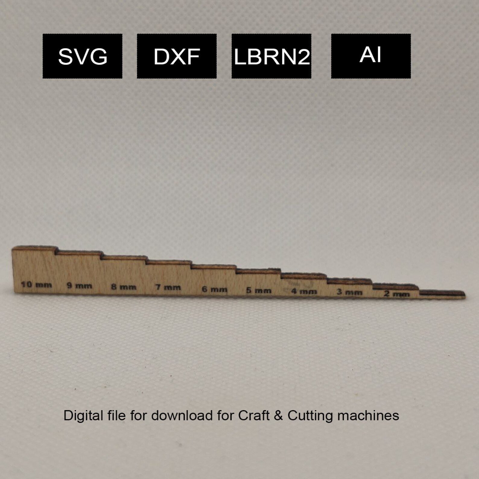 Escala de 1 mm a 10 mm para medir altura, escala de altura láser ...