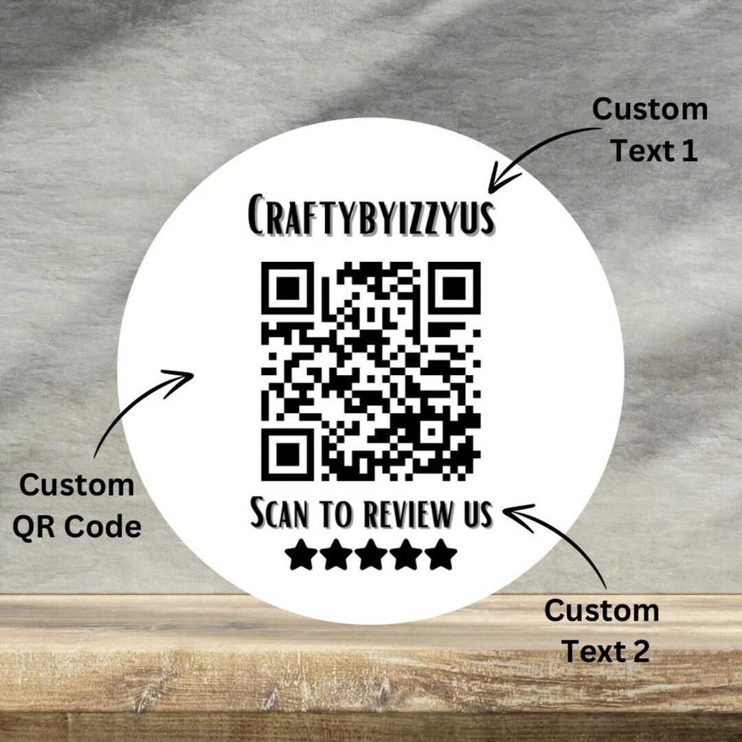 QR Code Stickers, Custom QR Code Labels, Review Stickers, Business Qr ...