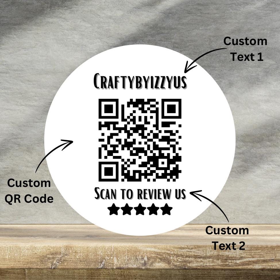 QR Code Stickers, Custom QR Code Labels, Review Stickers, Business Qr ...