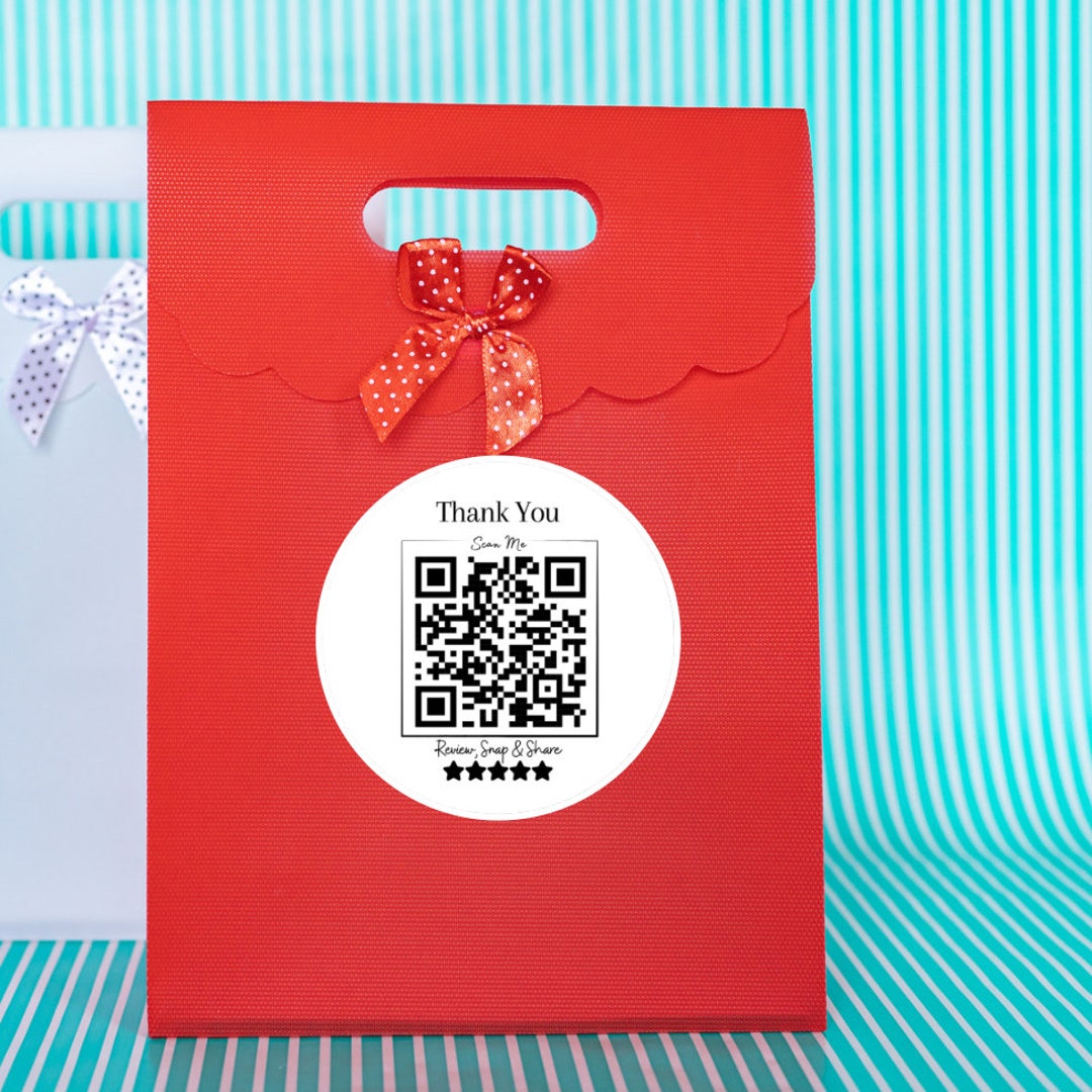 Custom QR Code Stickers, Review Snap & Share Stickers - Etsy