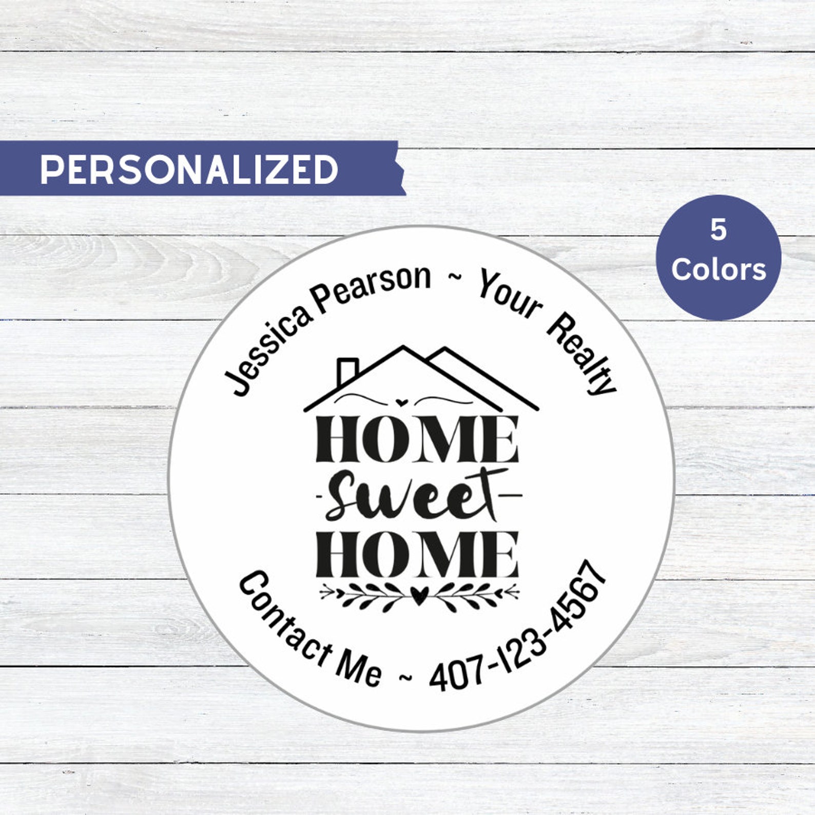 Personalized Real Estate Stickers, Home Sweet Home Stickers, Real ...