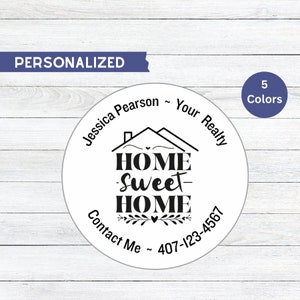 Personalized Real Estate Stickers, Home Sweet Home Stickers, Real ...