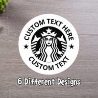 Starbucks Vinyl Decal *customization Available for Text* - Etsy